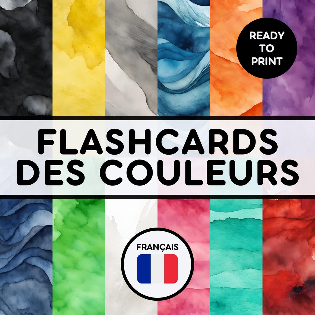 FLASHCARDS DES COULEURS | Educational Printable Cards | Montessori Pre ...