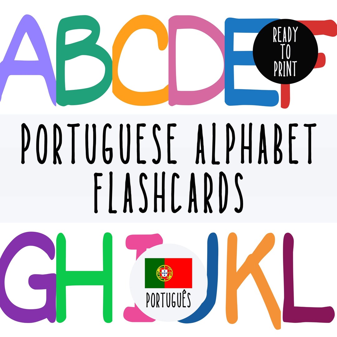 ALPHABET FLASHCARDS | Abcs | Portuguese Learning Resources | Montessori ...