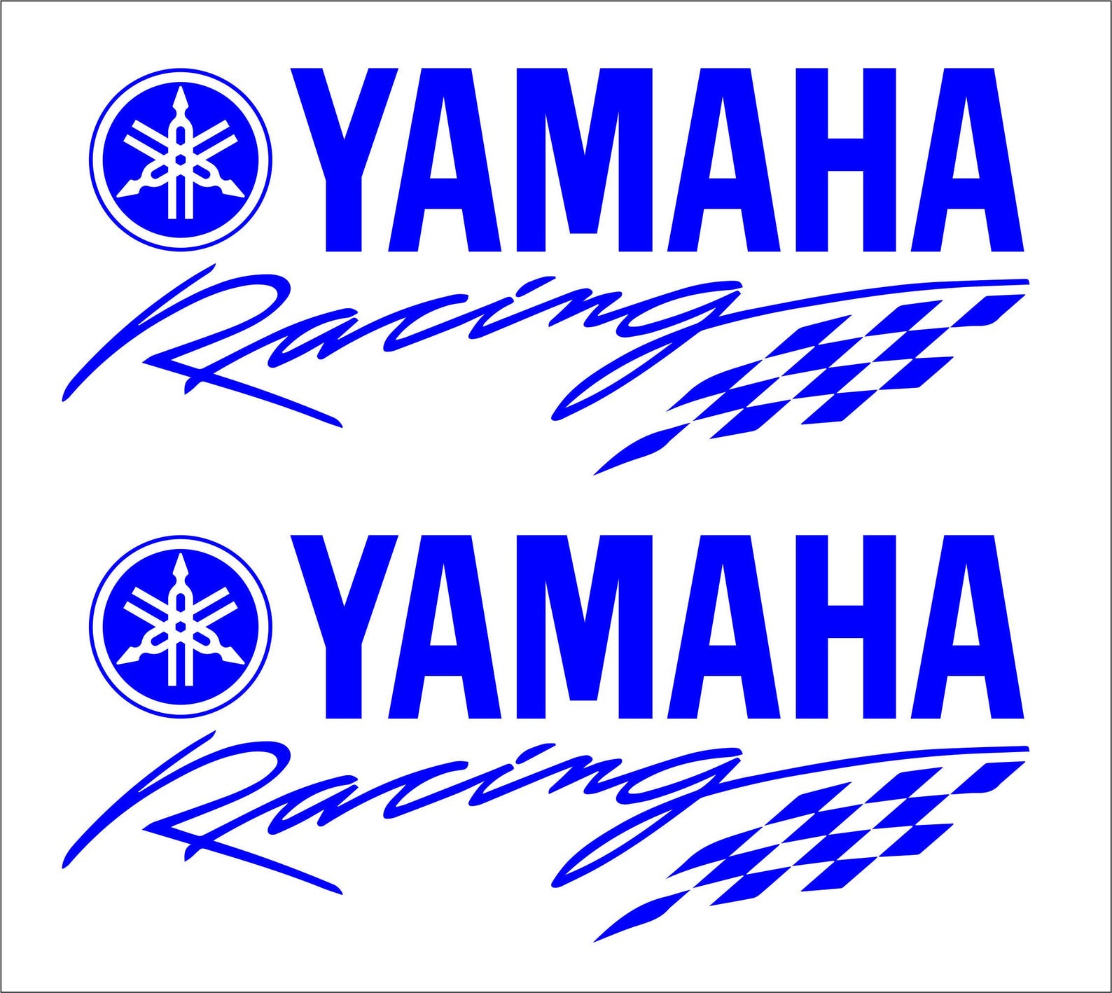 2x Yamaha Decals, Stickers Set. Size: 2 Stickers 200mm X 84mm (8" X 3,3 ...