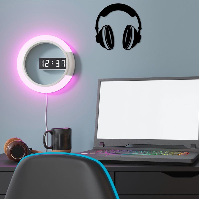 Headset Metal Game Room Wall Decor, Gaming Art, Large Metal Wall Art ...