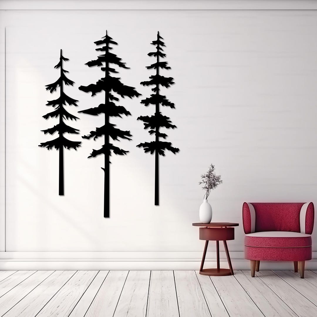 Forest Wall Art, Large Tree Wall Art, Nature Wall Decor, Tree Wall ...