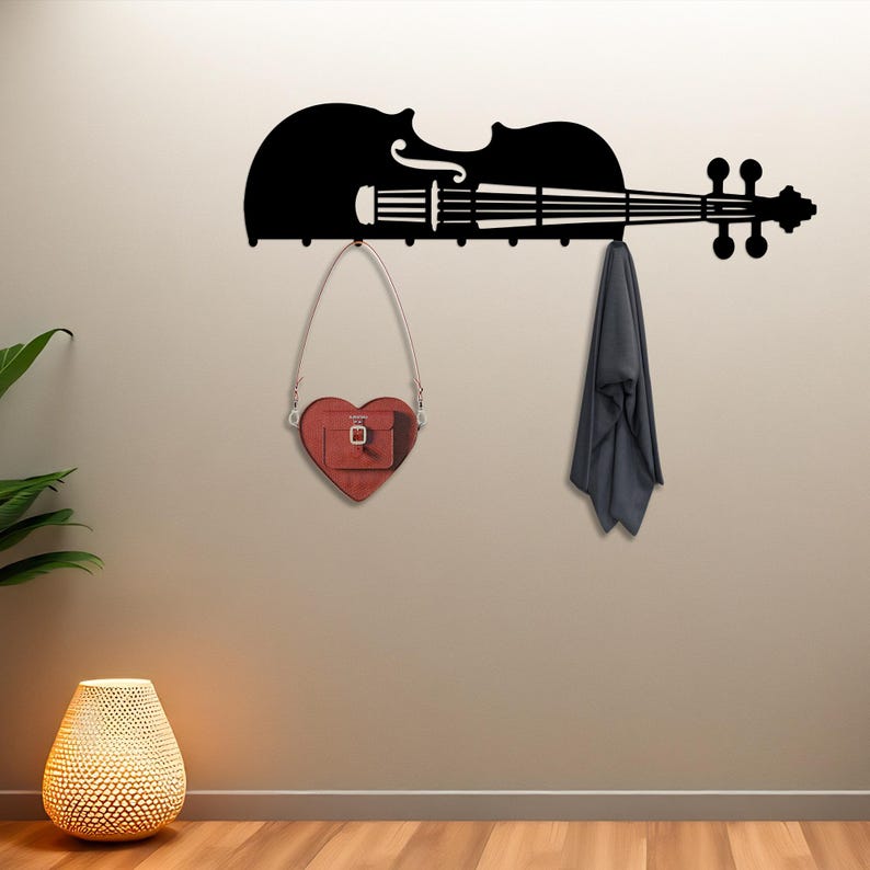 Music Room Metal Wall Hanger, Metal Violin Wall Art, Music Lover Gift ...