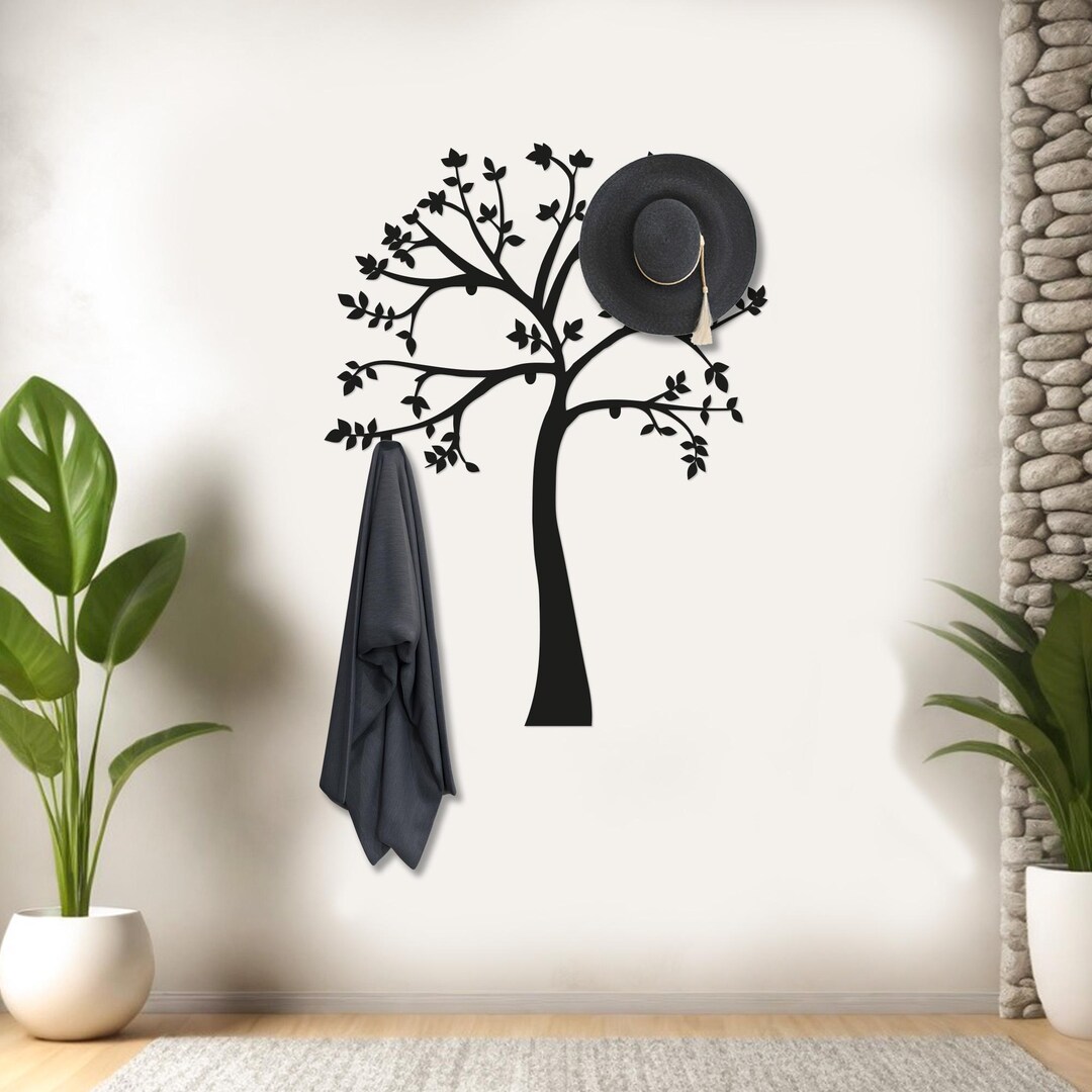 Tree Branch Coat Rack, Decorative Wall Hooks, Metal Rack, Coat Rack ...