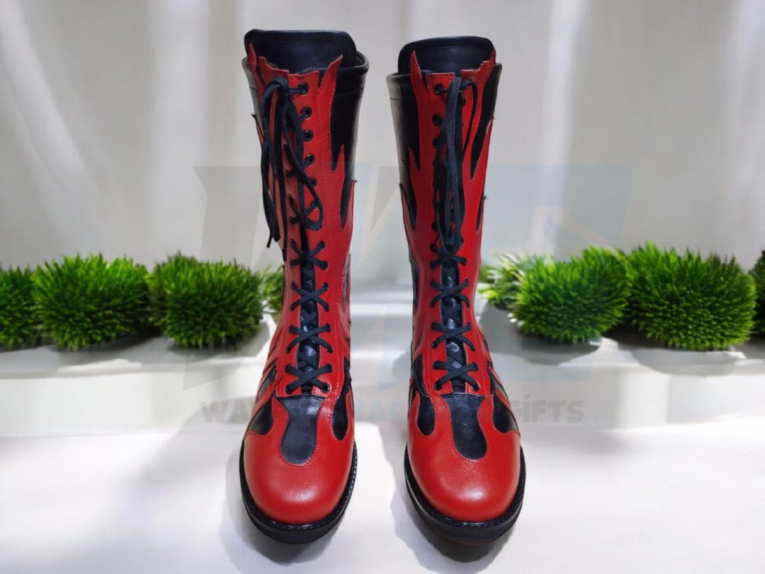 Men Wrestling Boots | Pro Wrestling Boots | Leather Wrestling Shoes ...