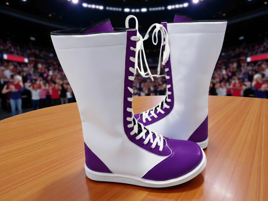 Handmade Wrestling Boots for Men Woman | Custom Leather Lace-up Pro Combat Ring Shoes | WWE ...