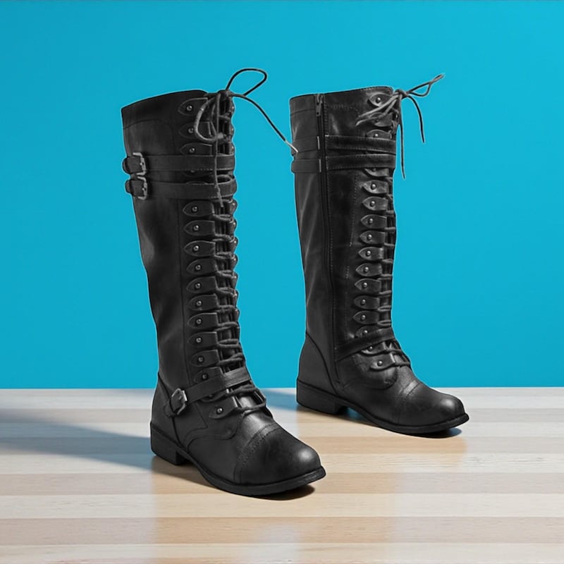 Knee High Combat Boot - Etsy