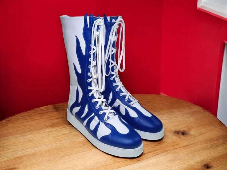 Men Wrestling Boots | Pro Wrestling Boots | Leather Wrestling Shoes ...