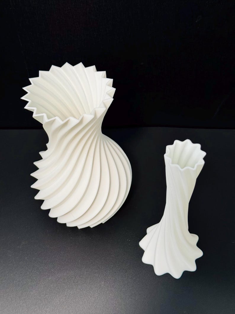 3D Printed Vase – Modern Decorative Vase, 5.7” Tall – Custom Colors ...