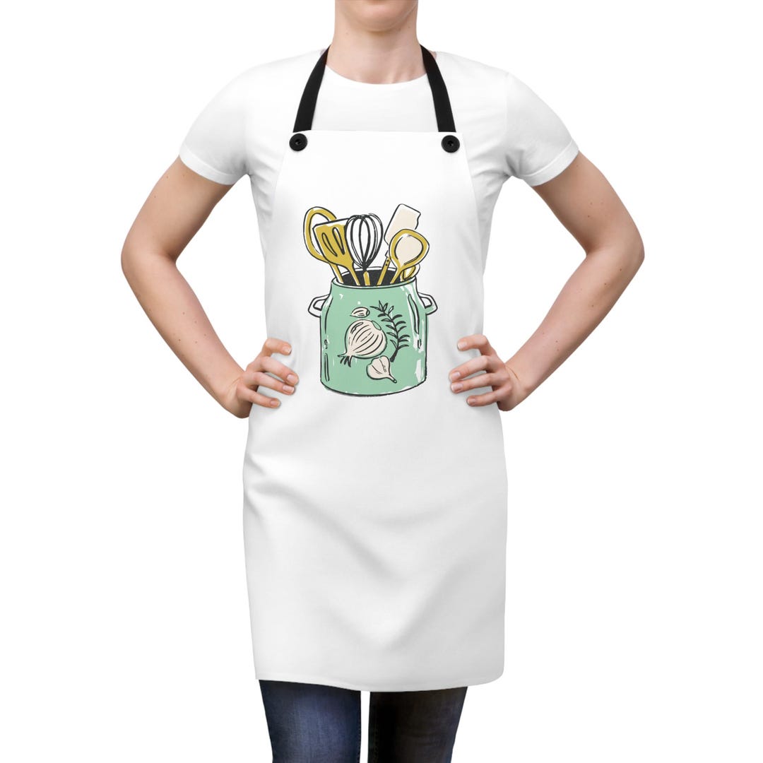 Whimsical Chef's Apron With Kitchen Utensils Design, Cooking Gift ...