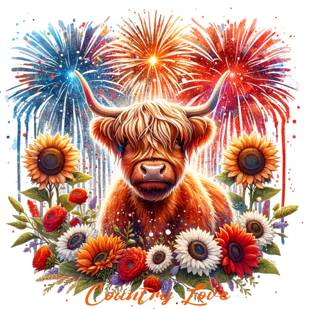 July 4th PNG Digital Download, Independence Day, Fireworks, Highland ...