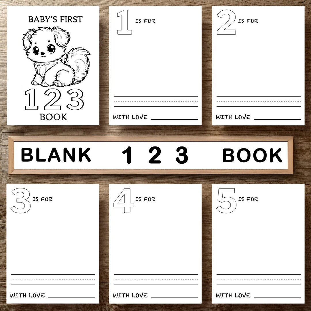 Baby's First 123 Book: Interactive Coloring Pages (digital Download, US ...