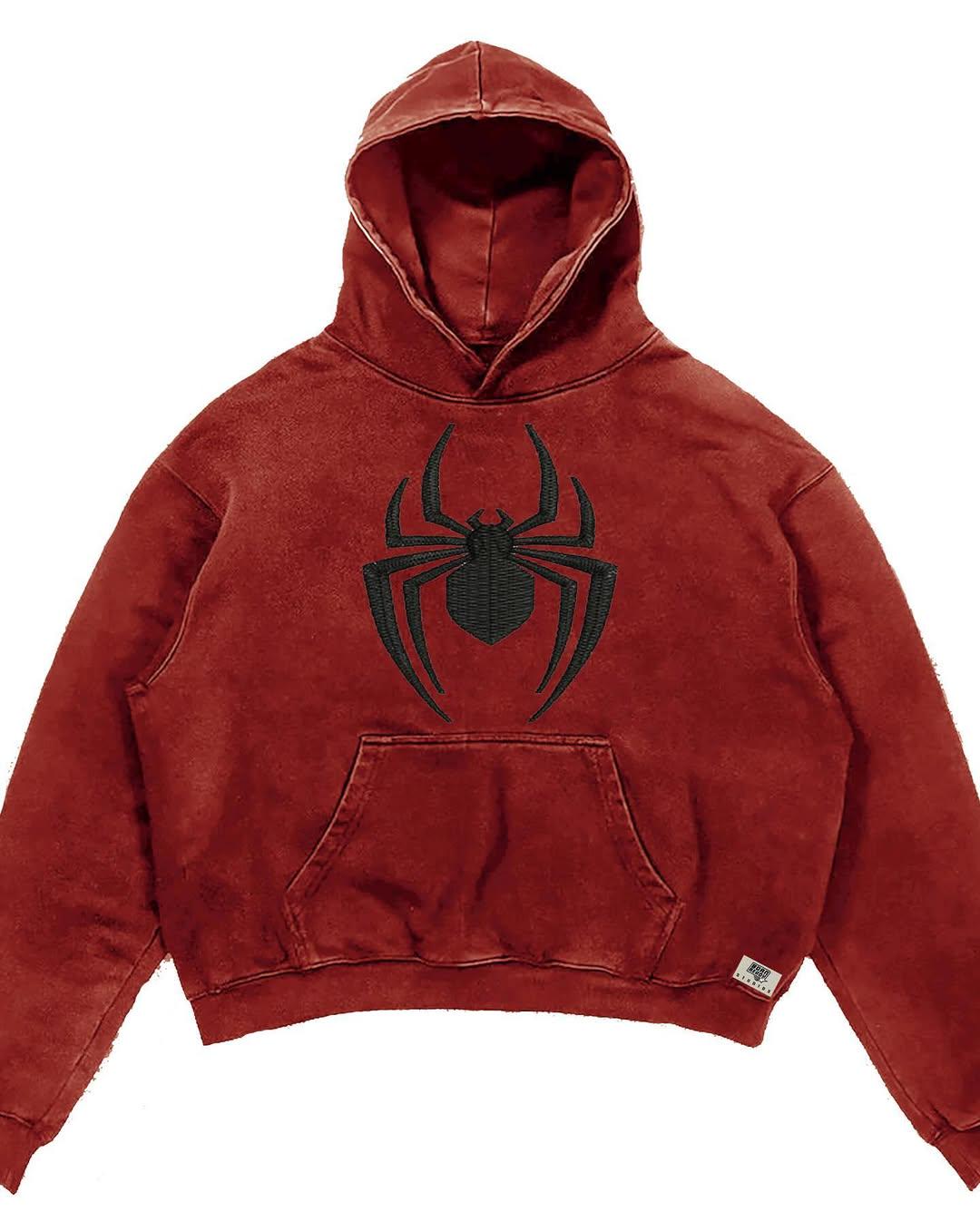 SPIDER EMBROIDRY HOODIE - Etsy