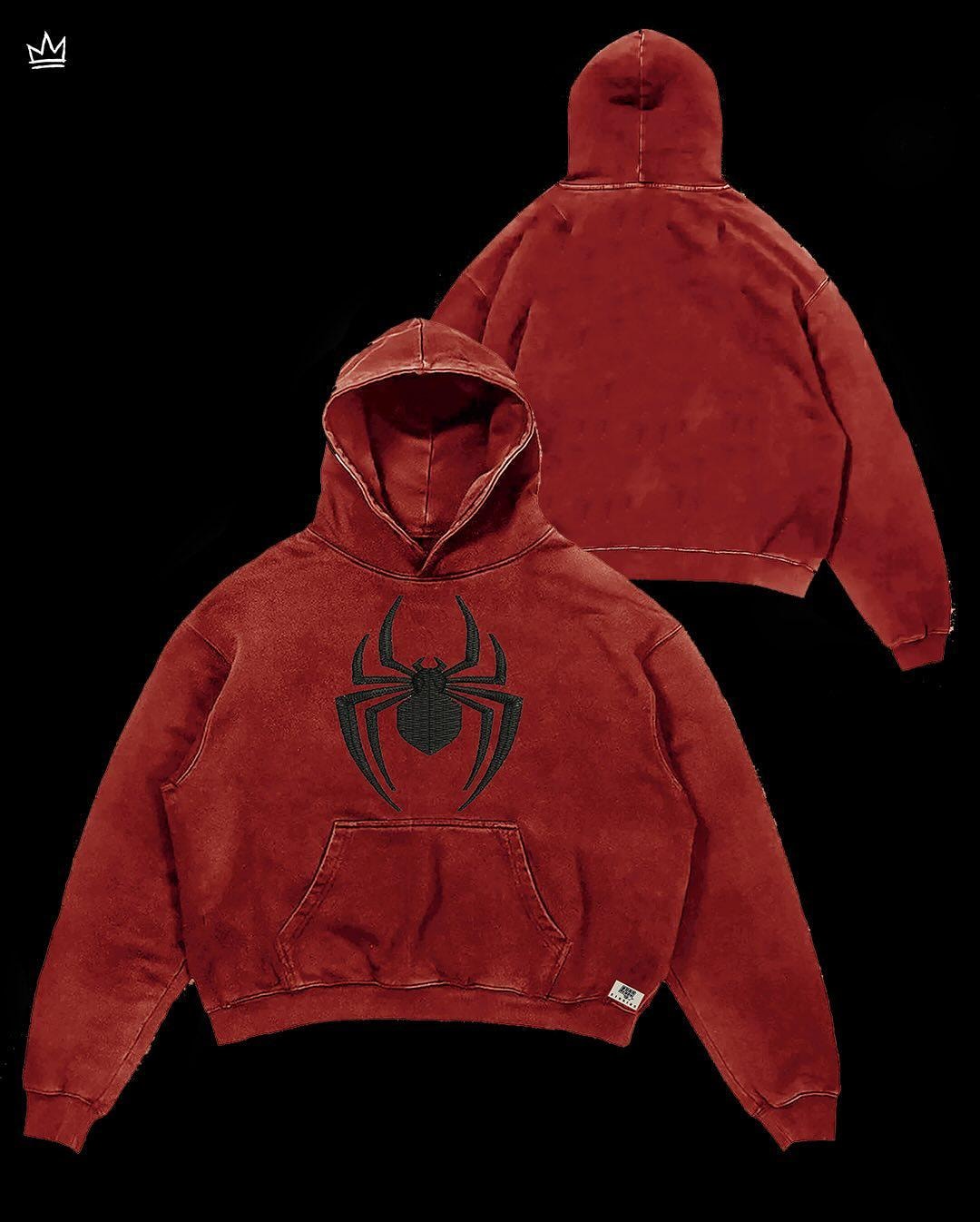 SPIDER EMBROIDRY HOODIE - Etsy
