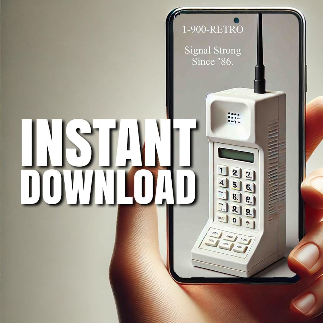 Brick Phone – Retro 80s Mobile Wallpaper - Etsy
