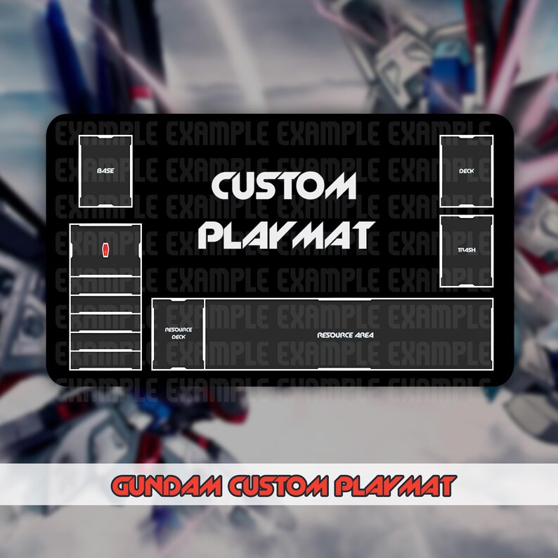 Custom Playmat Gundam TCG - 24 X 14 Po. (600 X 350 Mm) Stitched Edge - Etsy