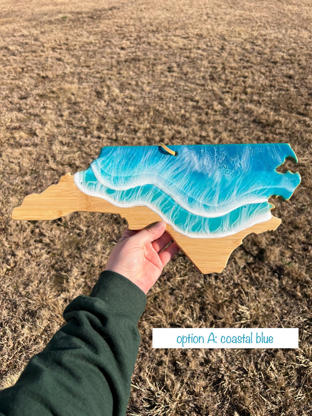 North Carolina Shaped Charcuterie Board | Full Resin | Handcrafted ...