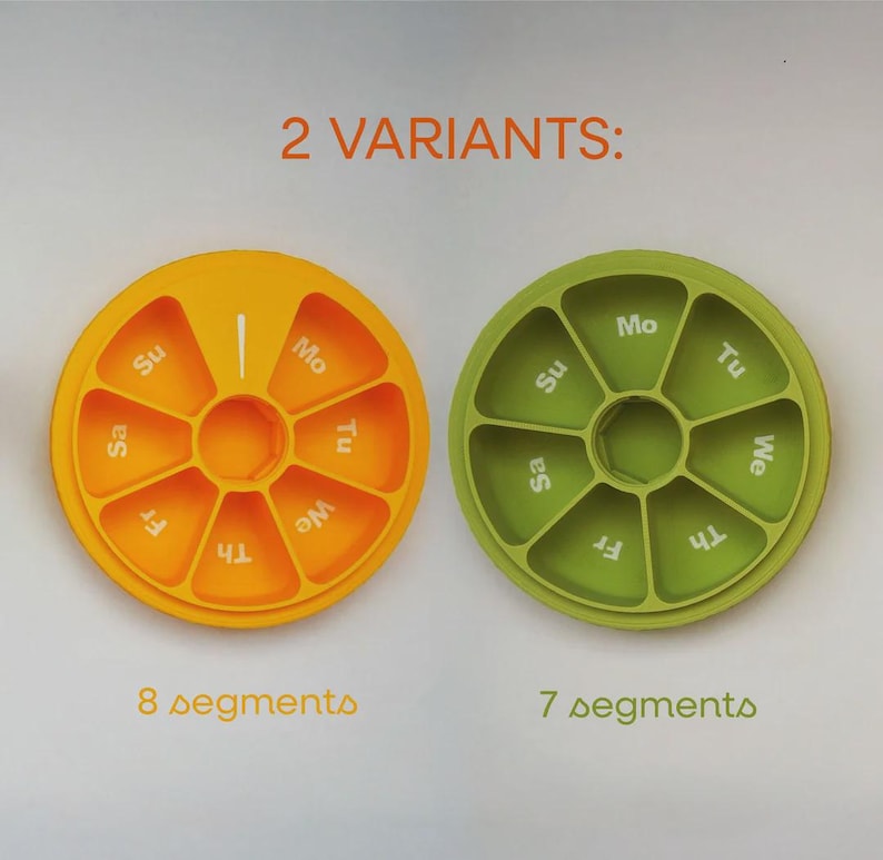 Loopfruit Citrus Pill Organizer – Fun 7-day Weekly Pill Case, Travel ...