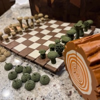 Forest Chess Set | Woodland Chess Board | Unique Nature-themed Chess ...