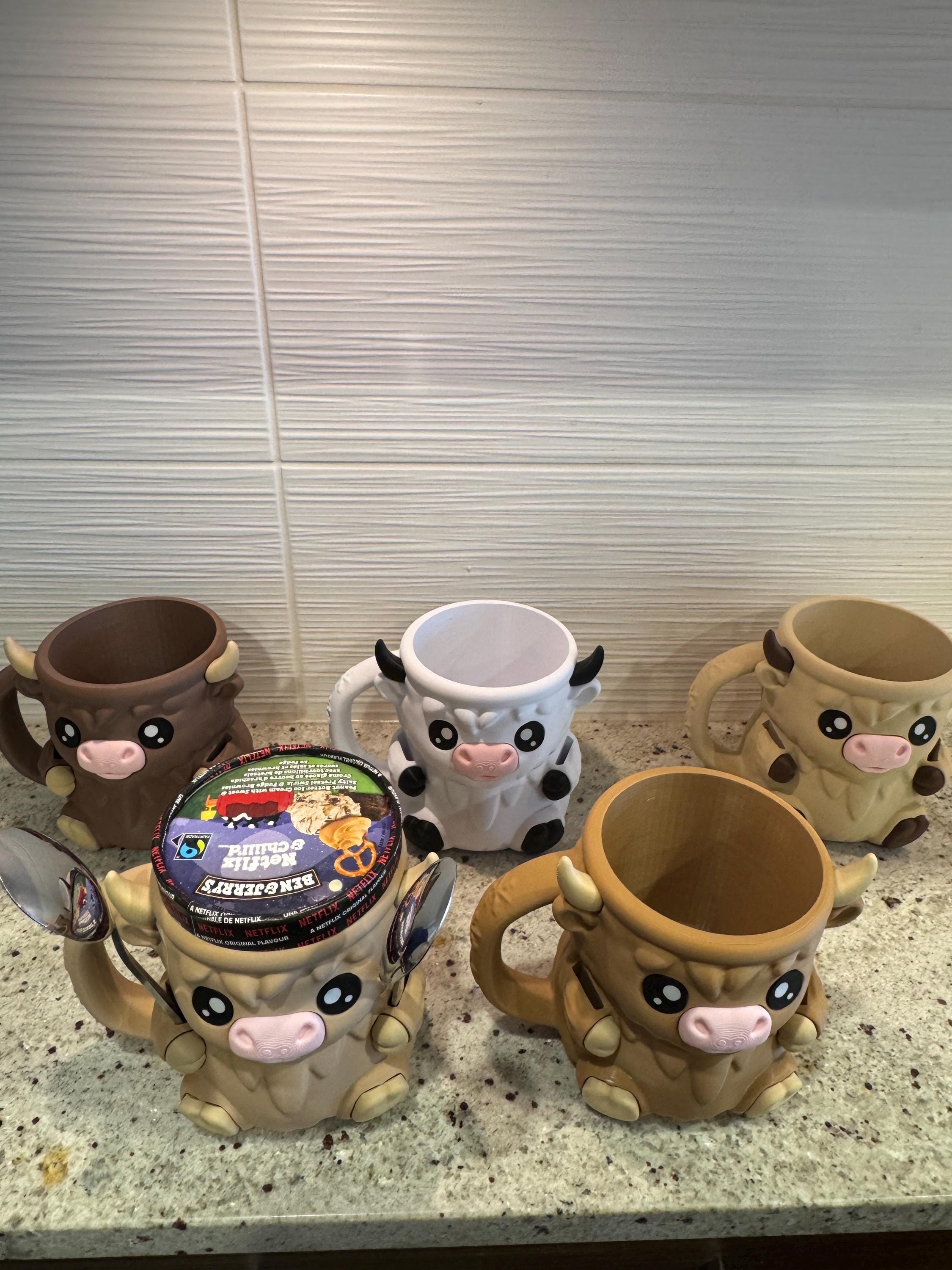 Ferdinand the Highland Cow Ice Cream Pint Holder – Cute Cow Dessert ...