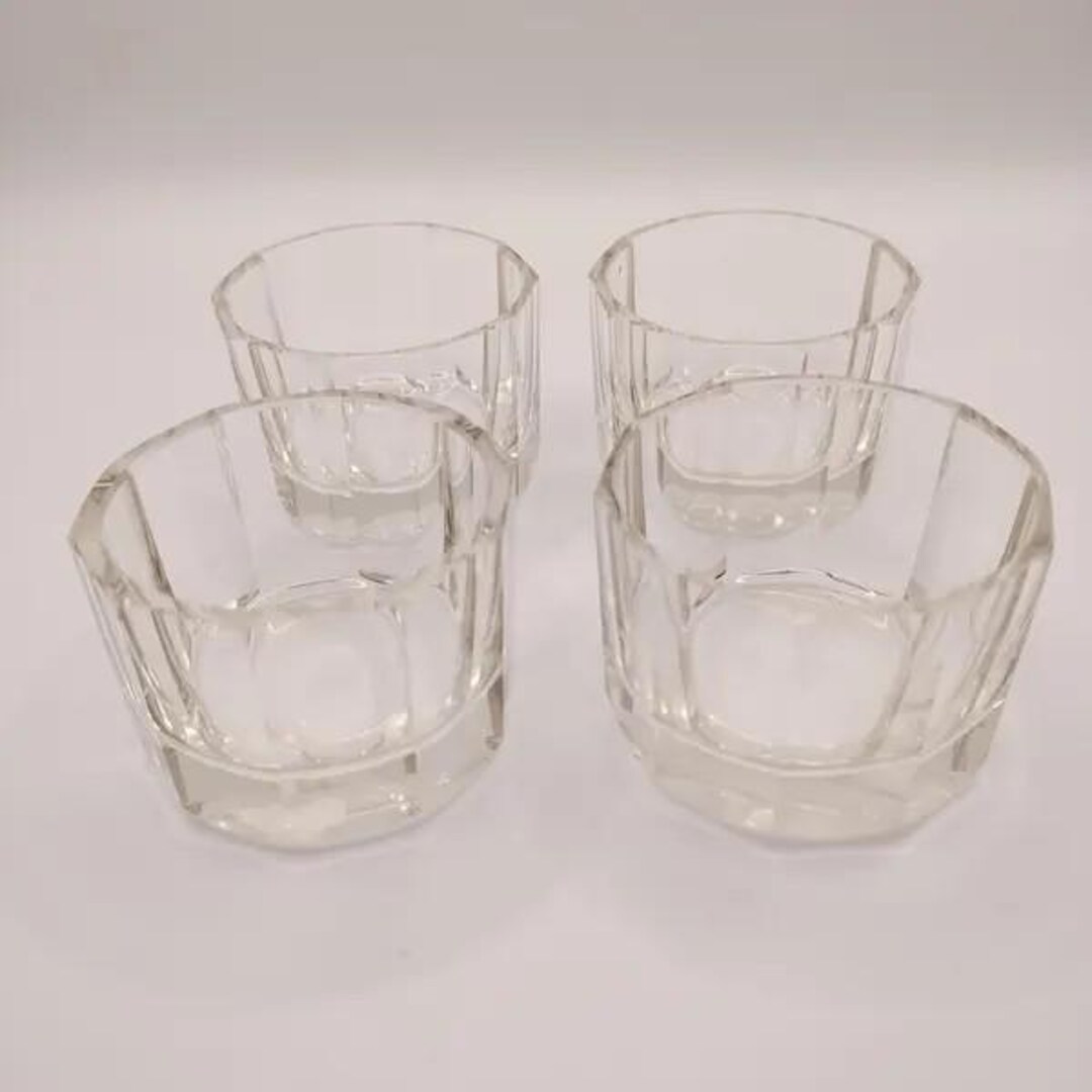 Set of Four Vintage Clear Glass Salt Cellars - Etsy