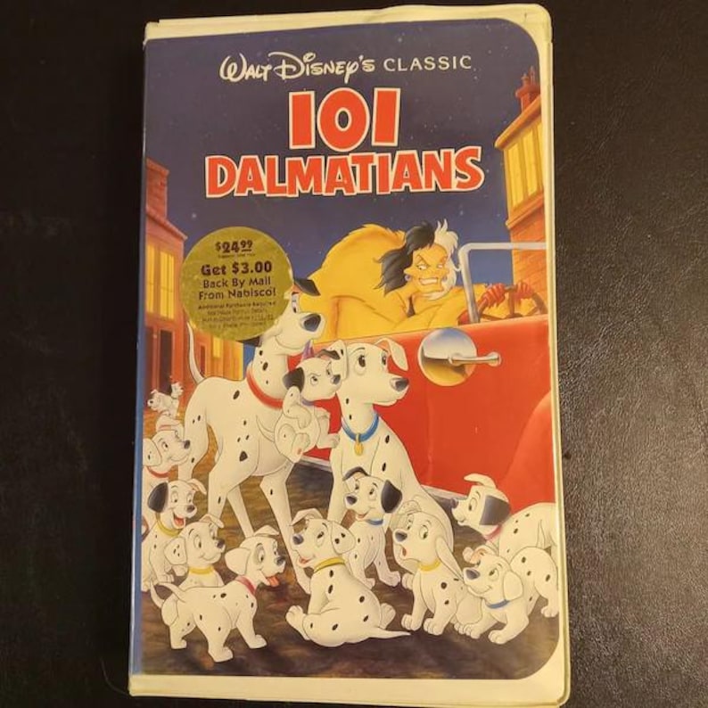 Disney's 101 Dalmations Black Diamond VHS Tape - Etsy