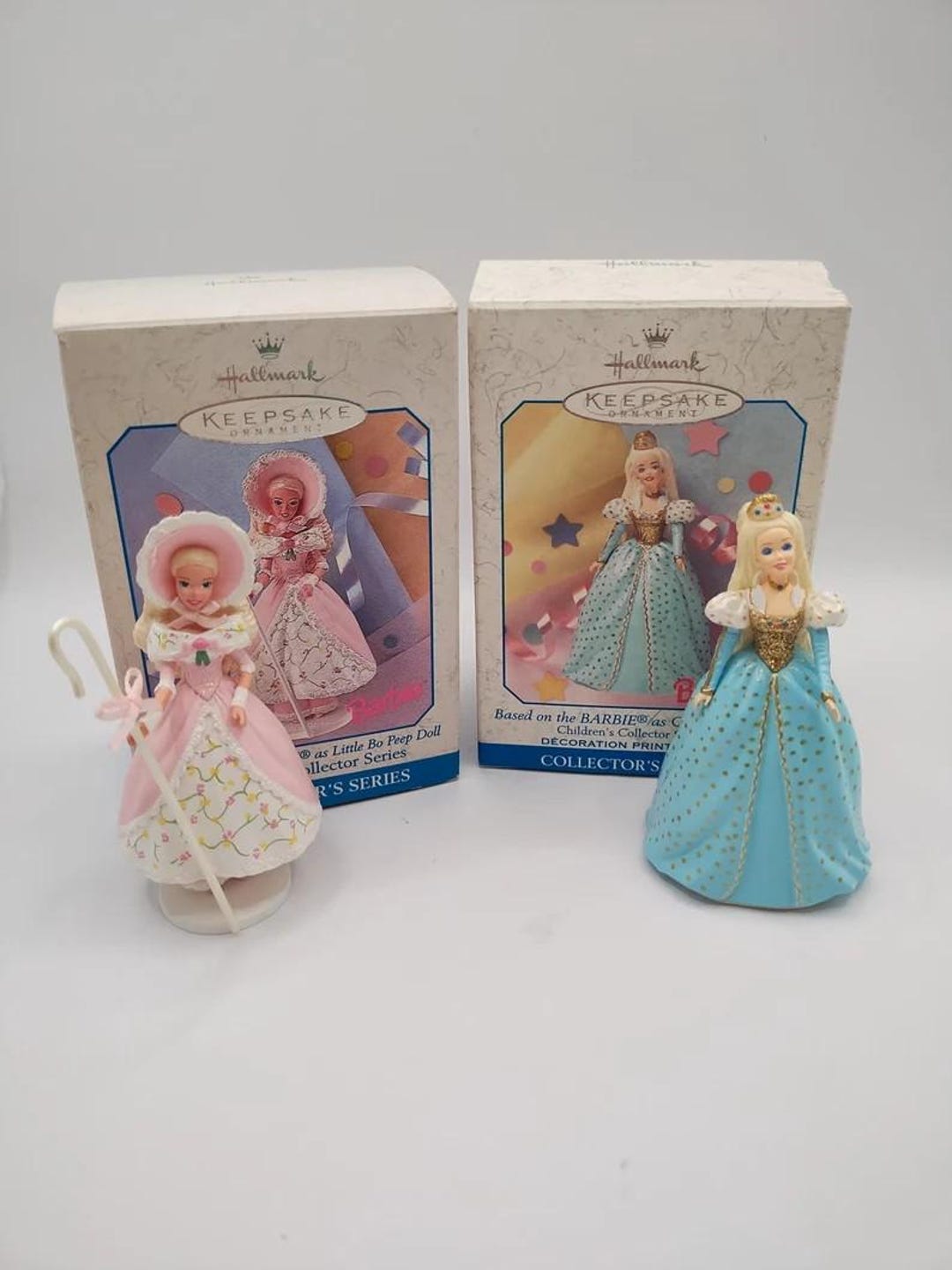 Hallmark Barbie Ornaments "little Bo Peep" and "cinderella" Children's ...