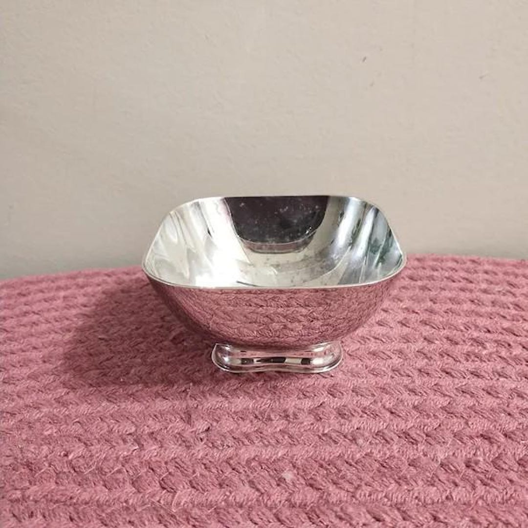 Small 4 Inch Vintage Towle Silverplate Square Bowl - Etsy