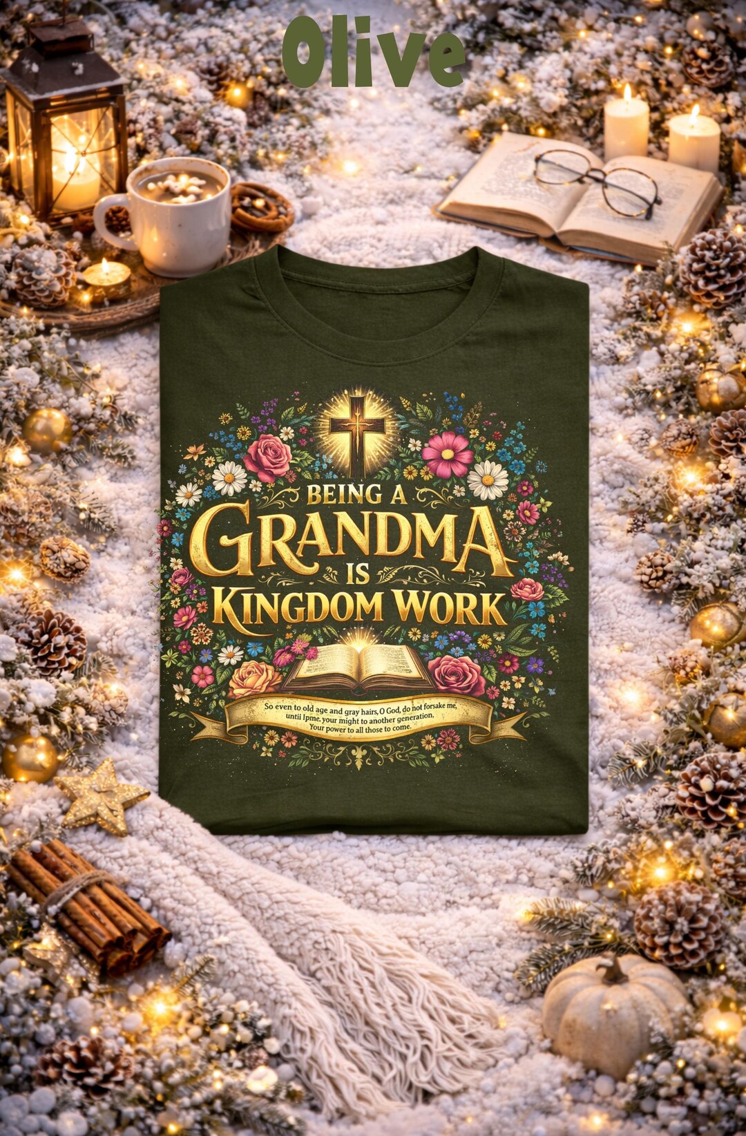 Being A Grandma Quote Shirt, Kingdom Work Saying Tee, Faith Based ...