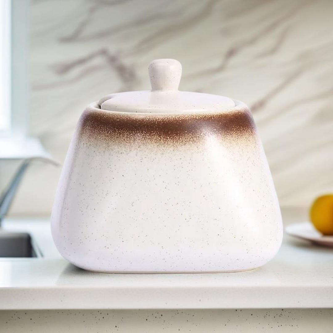 Ceramic Seasoning Pot Set | Kitchen Spice Jars With Lids | Household ...