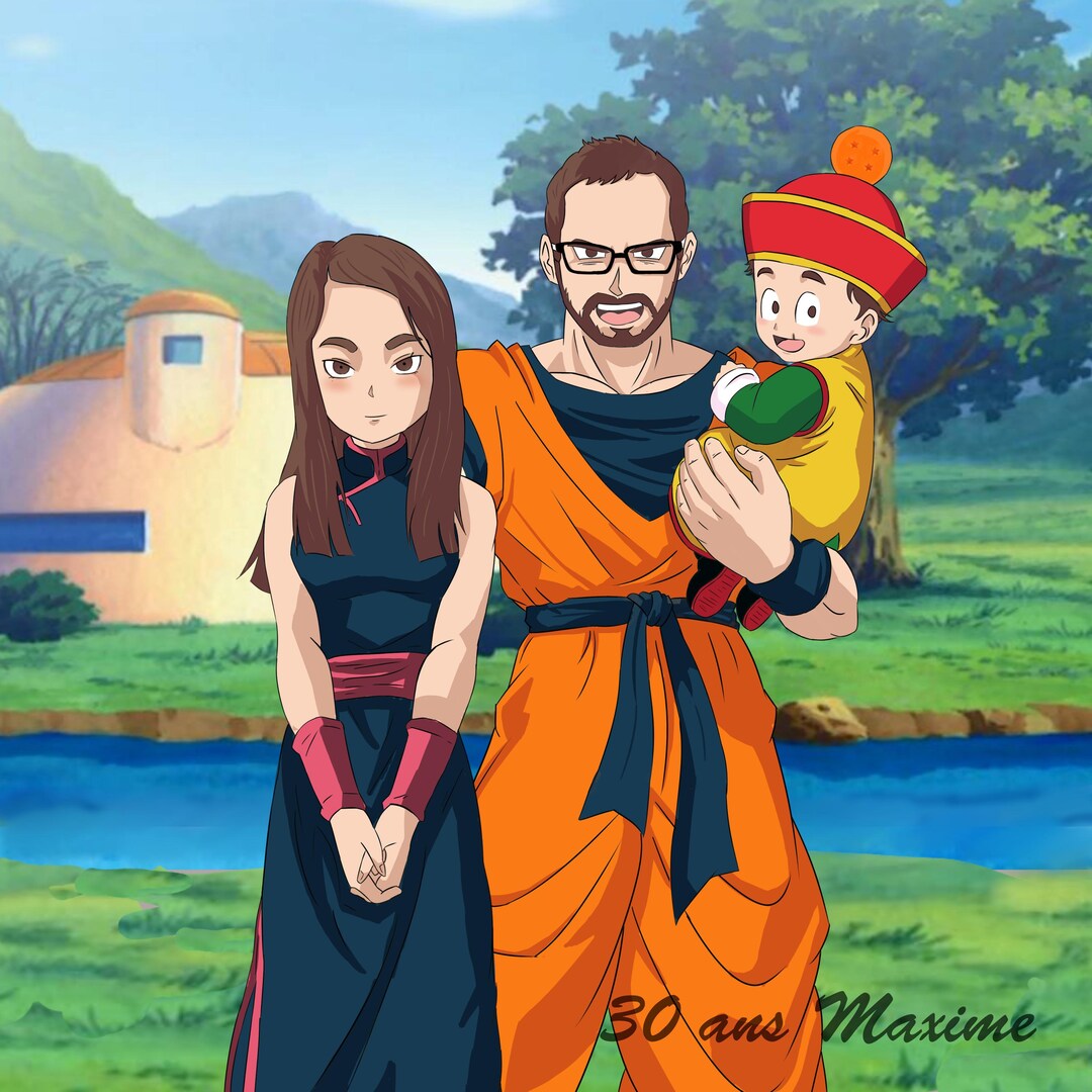 Custom Dragonball Portrait |personalized Super Fighter Anime Art ...