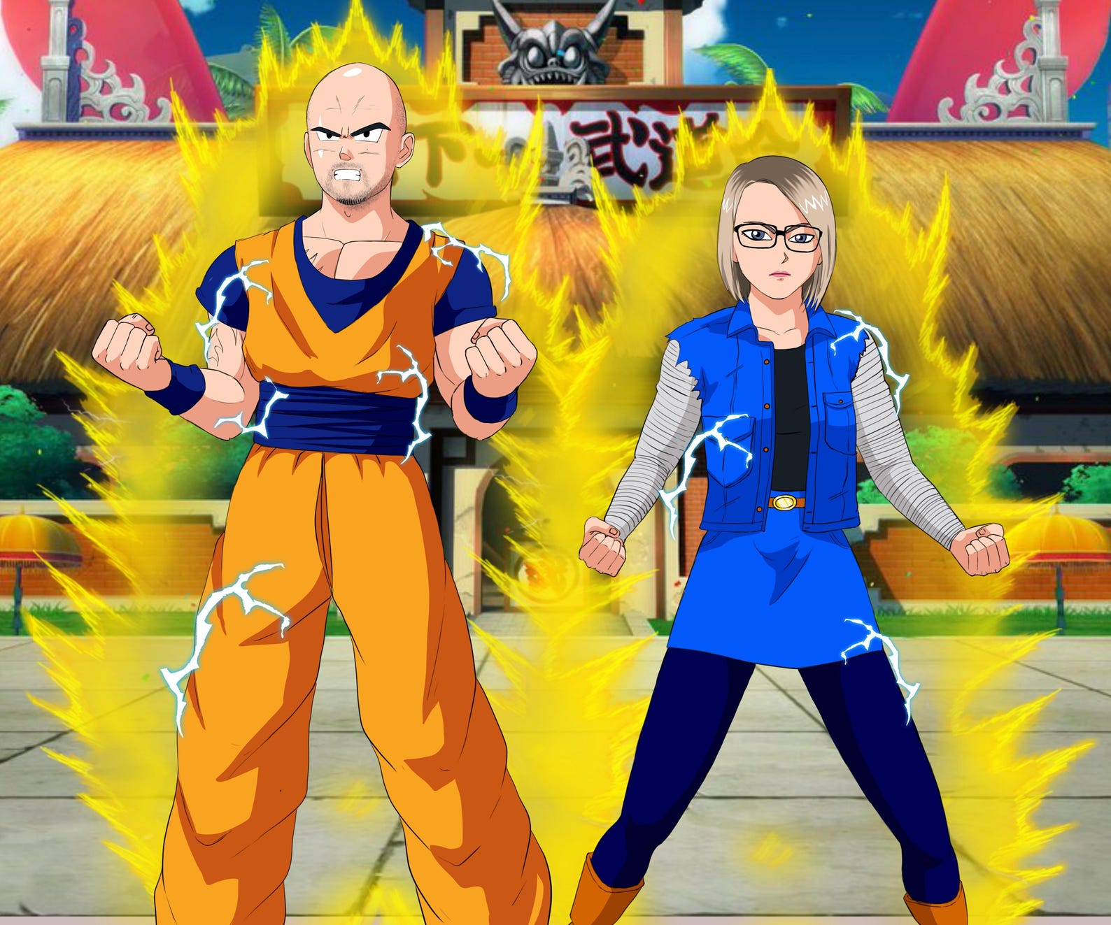 Custom Saiyan Portrait |personalized Super Fighter Anime Art | Unique ...