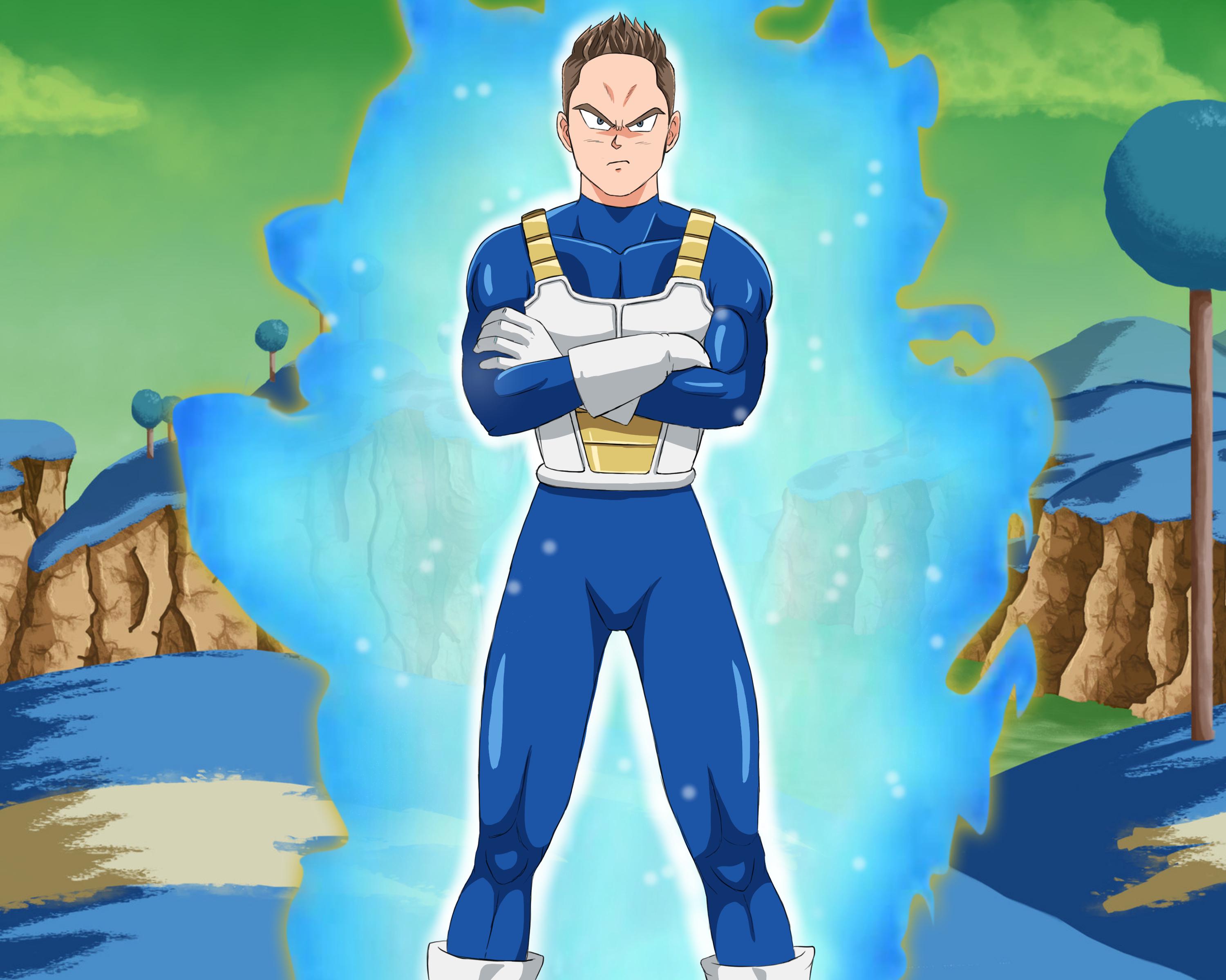 Custom Saiyan Portrait |personalized Super Fighter Anime Art | Unique ...