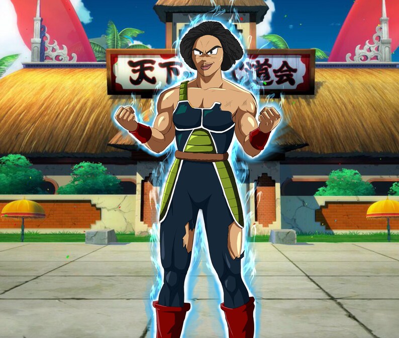 Custom Saiyan Portrait |personalized Super Fighter Anime Art | Unique ...