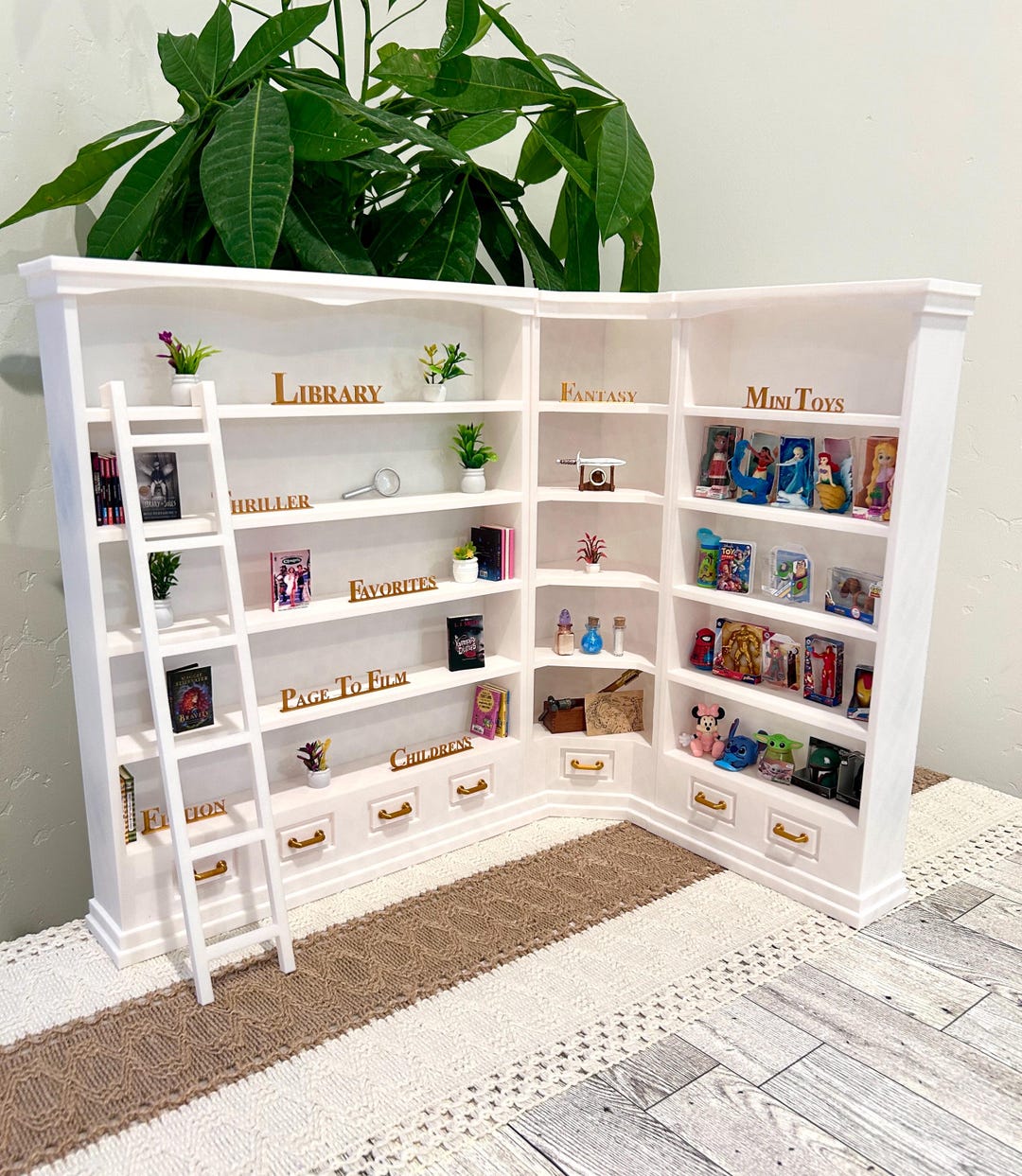 Mini Library for Mini Brands Books | 1/6th Scale | Mini Bookshelf ...