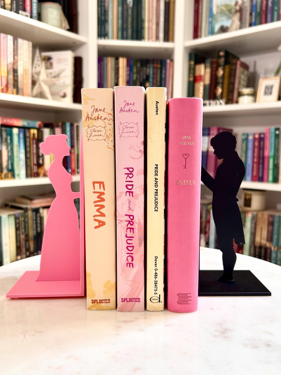 Pride and Prejudice Bookends | Literary Decor | Book Lover Gift ...