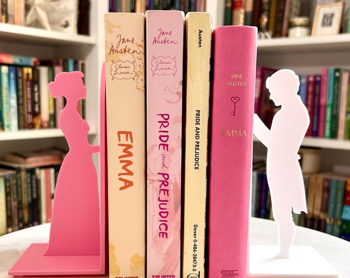 Jane Austen Pride and Prejudice Bookends 3D Printed PLA - Etsy