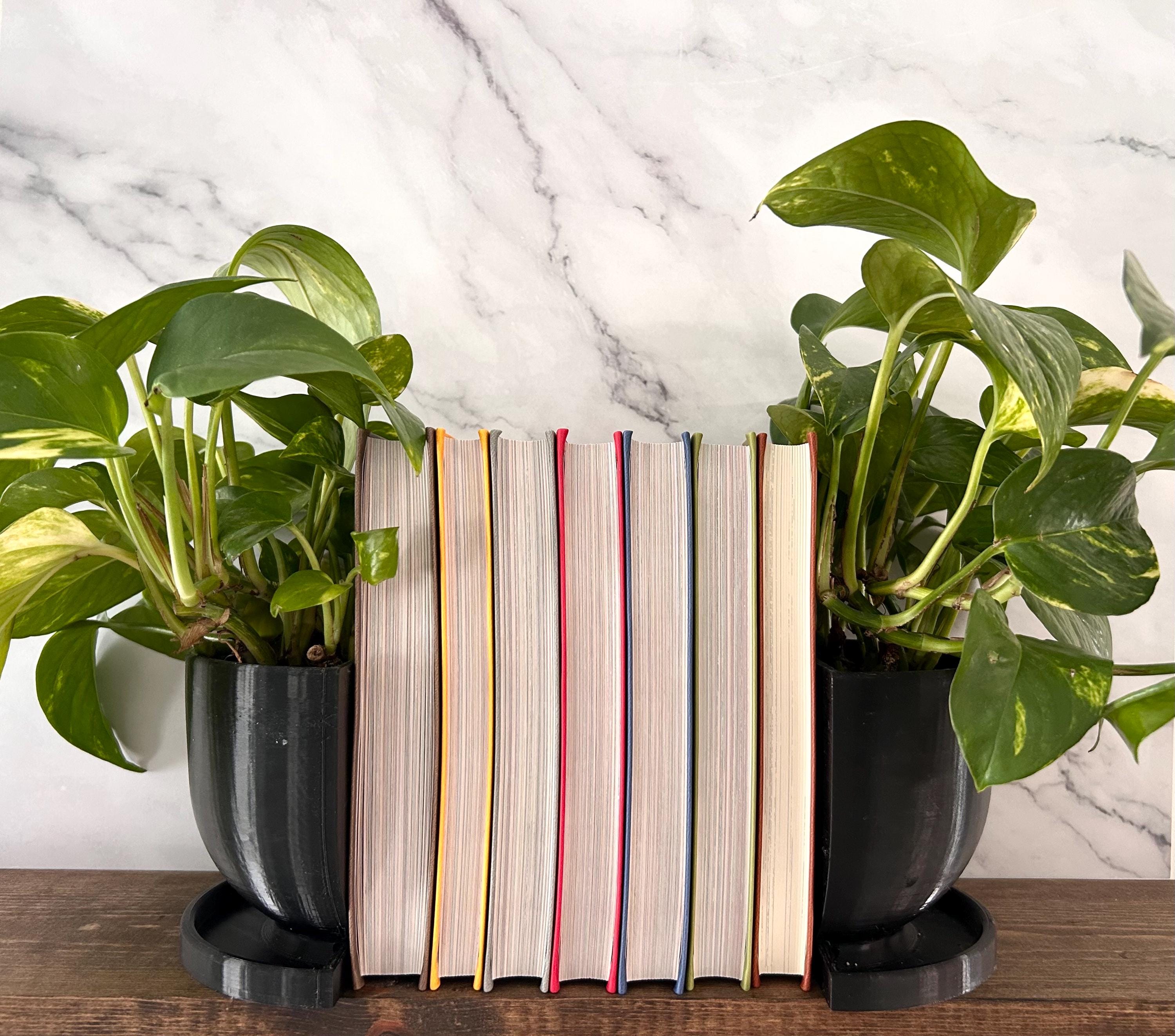 PLANTER BOOKENDS | Book Swag | Library | Bookish Gift | Plants | 3D ...