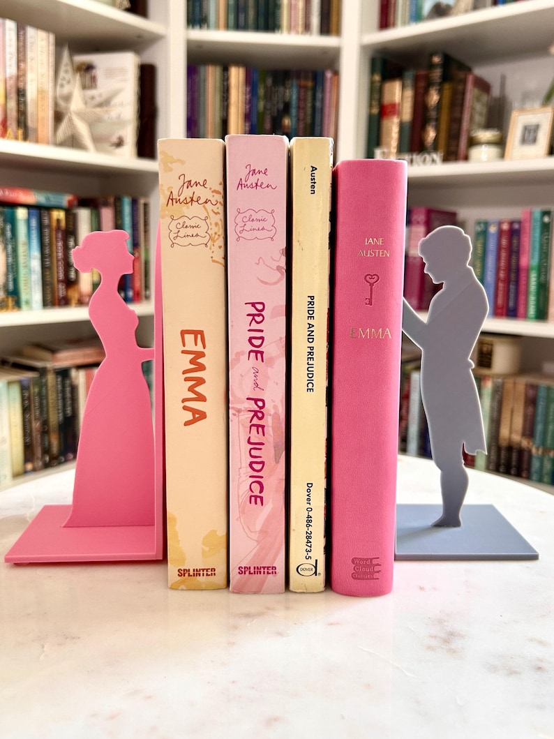 Pride and Prejudice Bookends | Literary Decor | Book Lover Gift ...