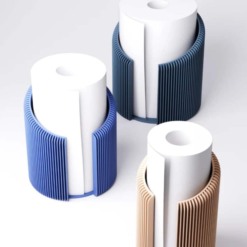 Kitchen Roll Holder | Modern Paper Towel Stand | Ribbed Kitchen Decor ...