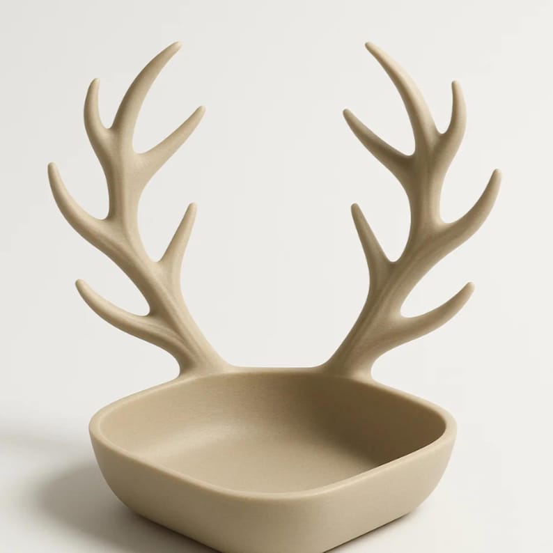 Reindeer Antler Bowl | Christmas Sweet Dish | 3D Printed Festive Decor ...