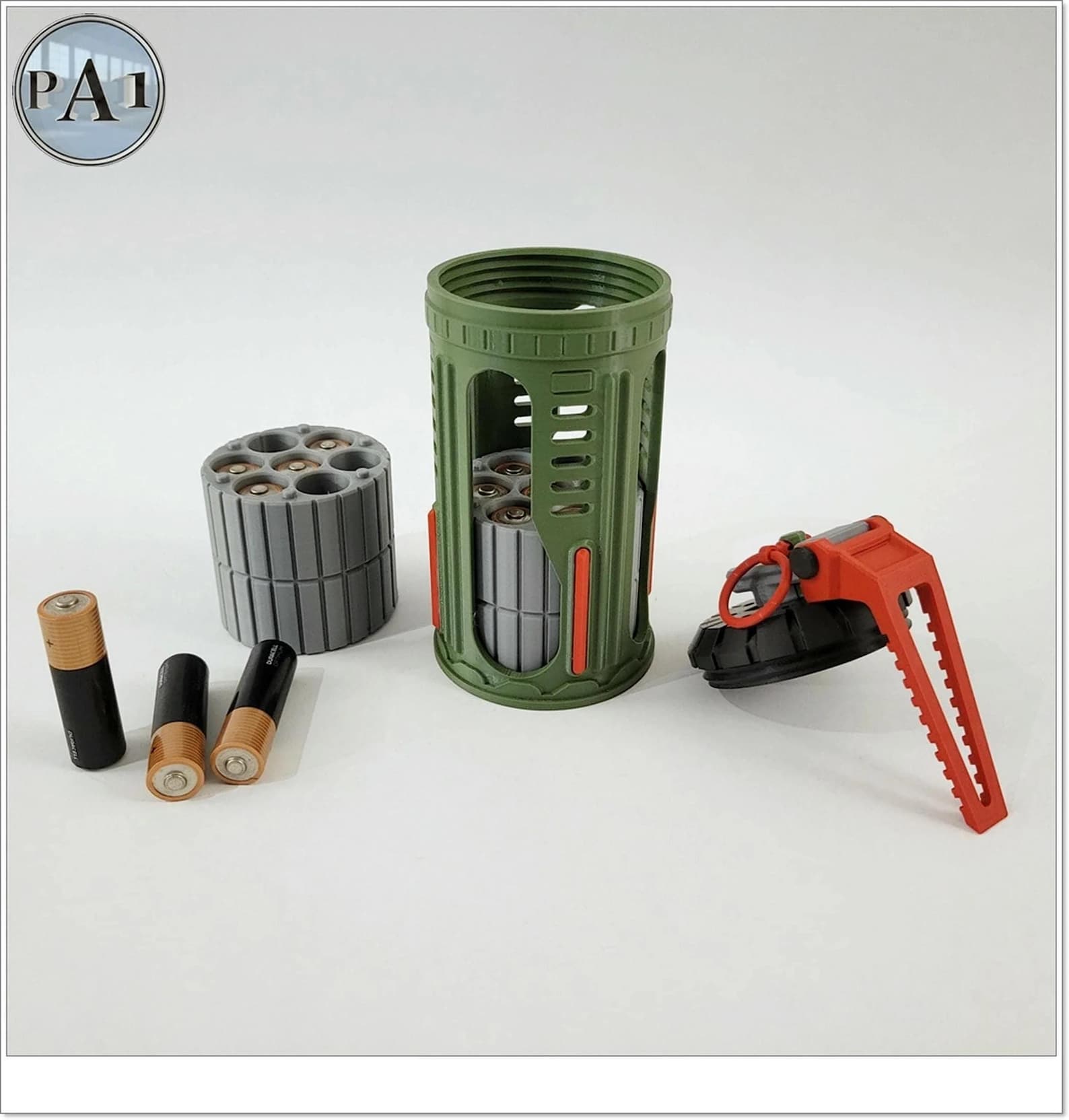Sci-fi Grenade | Aa Battery Holder | Gamer Desk Tidy | Cosplay Prop ...
