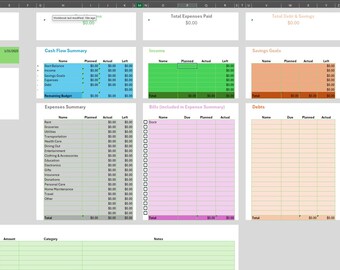 Monthly Budget Tracker Simple - Etsy