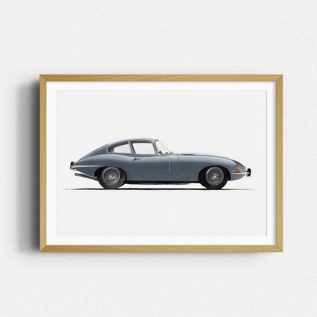 1970s Sports Car Print – Retro Nursery Decor, Vintage Vehicle (digital ...