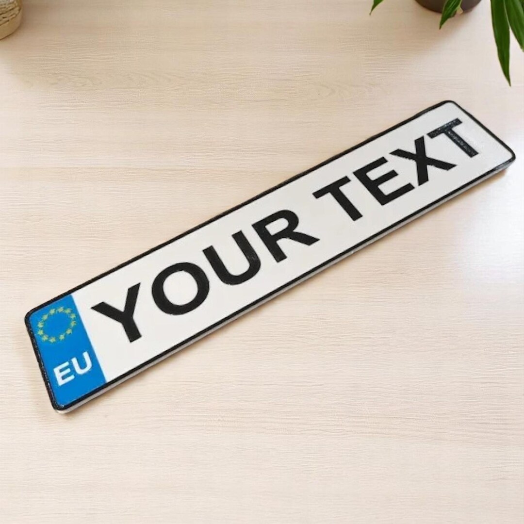 Custom 3D Printed Car License Plate | Personalized Number Plate ...