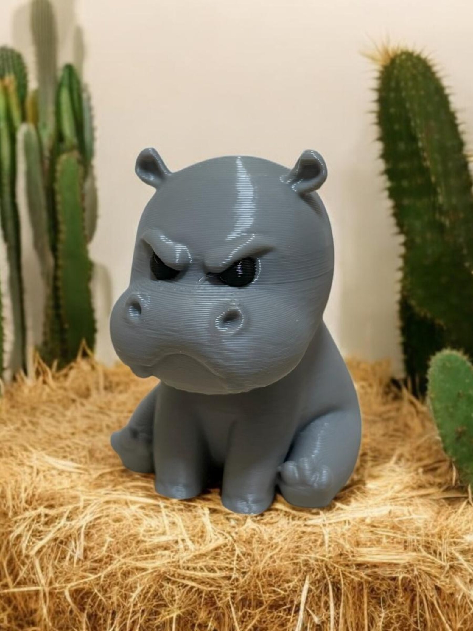 3d-printed Angry Hippo – Unique & Playful Decor Piece - Etsy