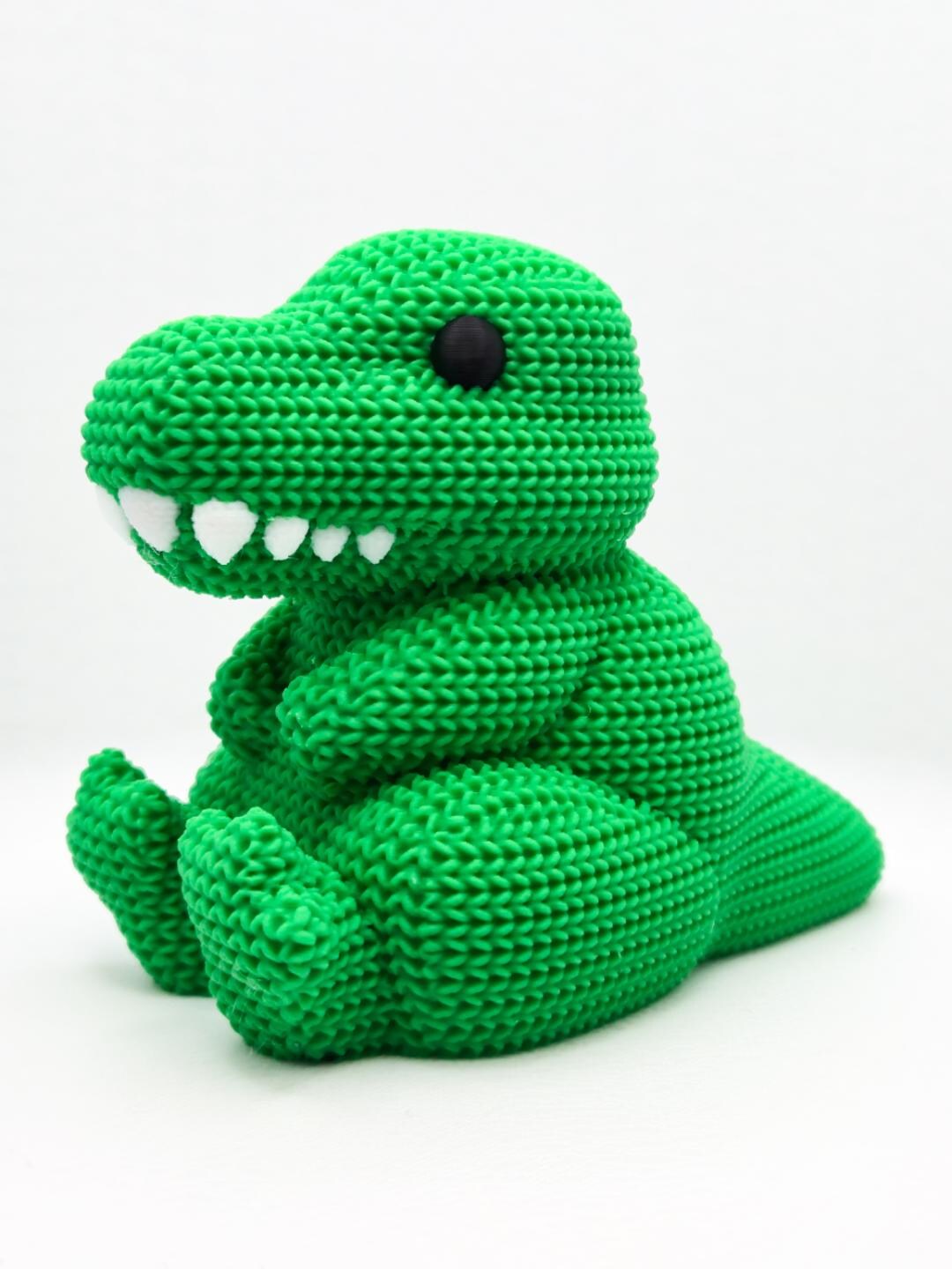 3d-printed Knitted Dino T-rex – Cozy Handmade-style Dinosaur Figure - Etsy