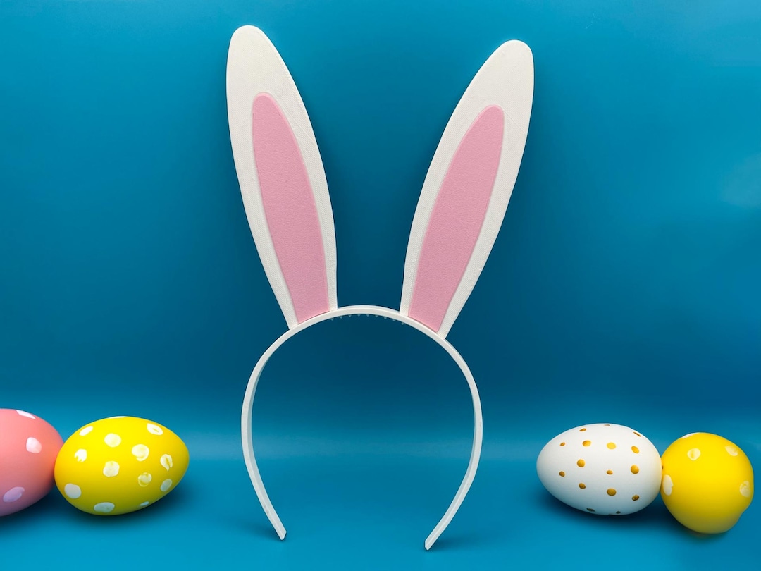 3D Printed Bunny Ears Headband | Easter Costume Accessory | Cute Rabbit ...
