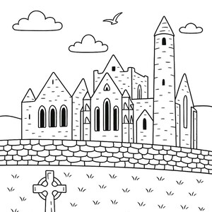 Ireland Coloring Pages – Printable Landmarks & Celtic Art | St. Patrick ...