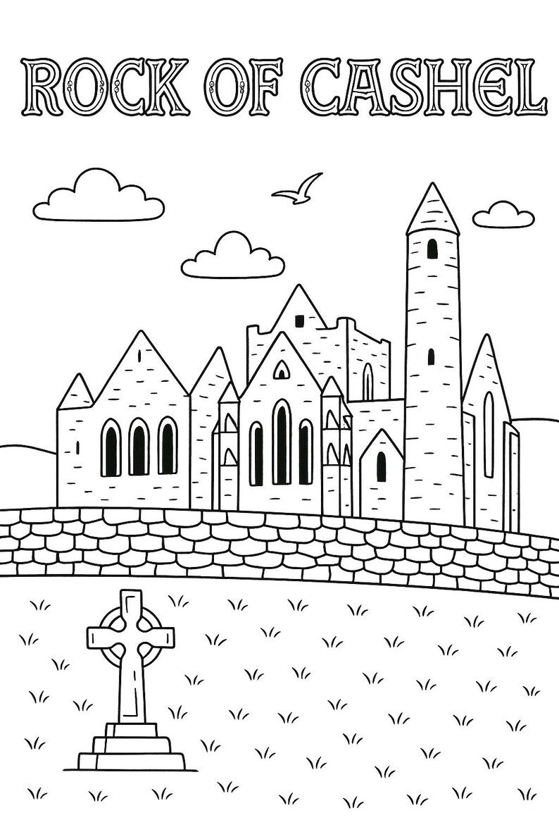 Ireland Coloring Pages – Printable Landmarks & Celtic Art | St. Patrick ...