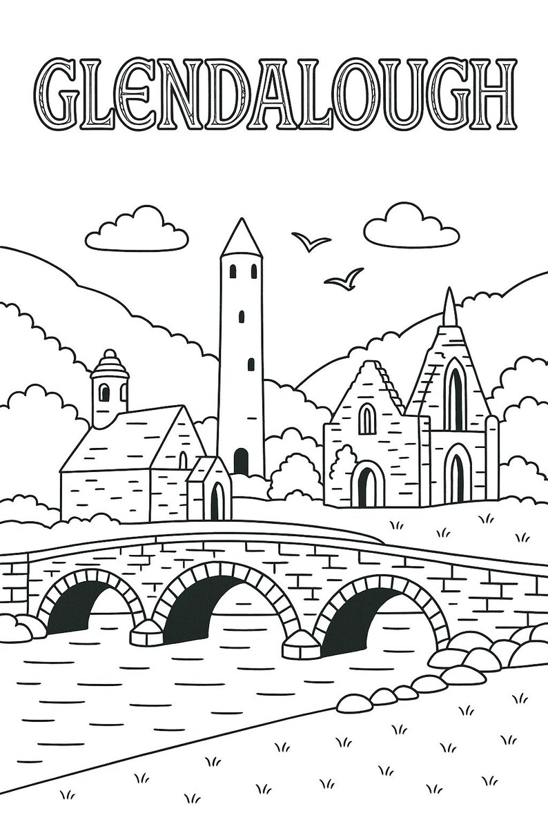 Ireland Coloring Pages – Printable Landmarks & Celtic Art | St. Patrick ...